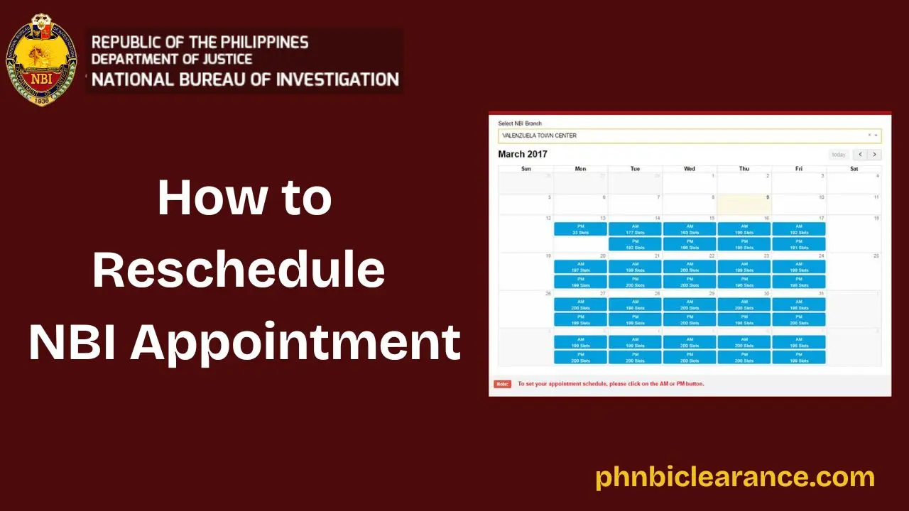 How to Reschedule NBI Appointment